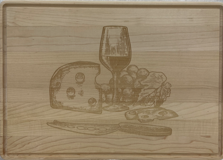 Engraved Charcuterie Board - Focused Laser Works