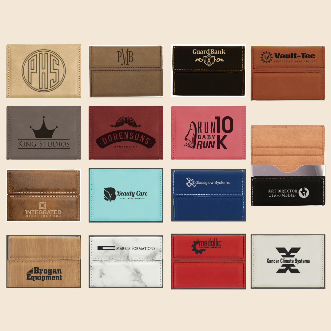 Engraved Leatherette BusinessCard Case - Focused Laser Works