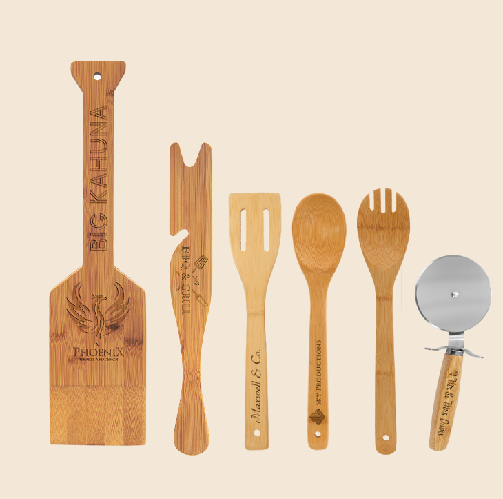 Engraved Bamboo Utensils - Focused Laser Works