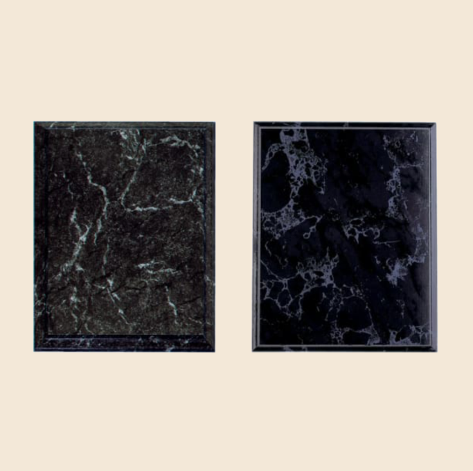 Black Marble Finish Plaques - Focused Laser Works
