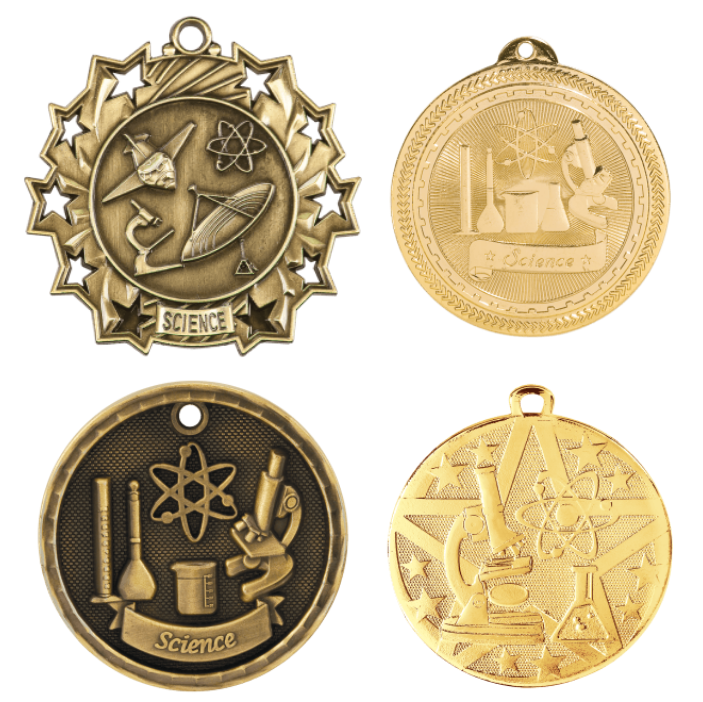 Engraved Science Medals - Focused Laser Works
