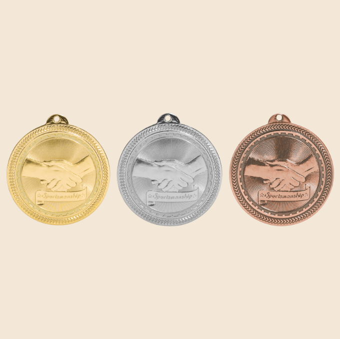 Engraved Sportsmanship Medals - Focused Laser Works
