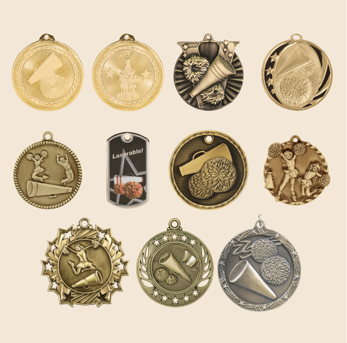 Engraved Cheer Medals - Focused Laser Works